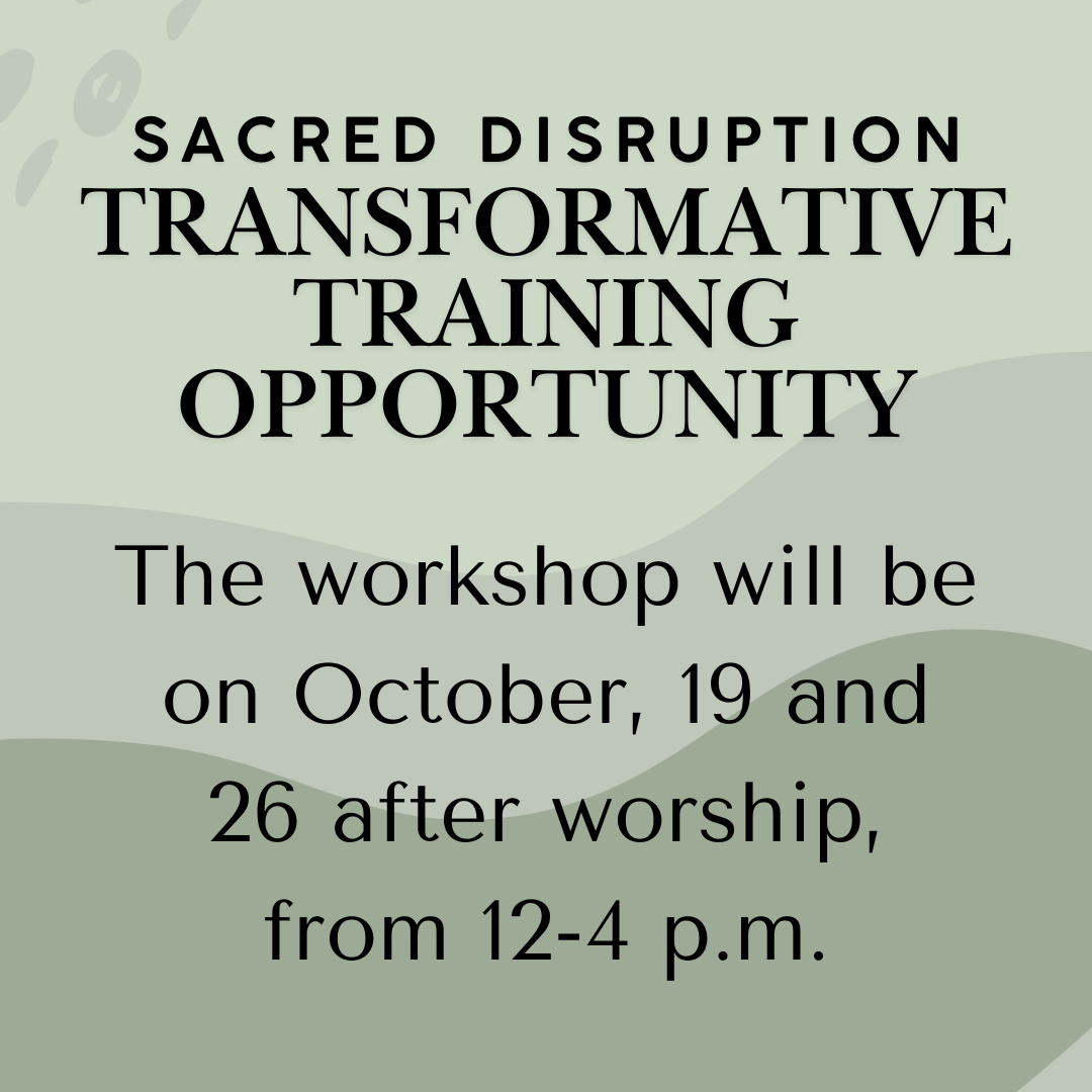 Sacred Disruption Transformative Training Opportunity :: Calvary ...