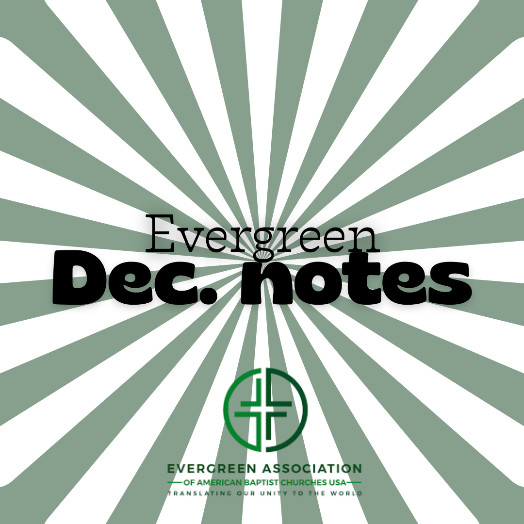 Evergreen Association ABC-USA Notes for December :: Calvary Baptist Church