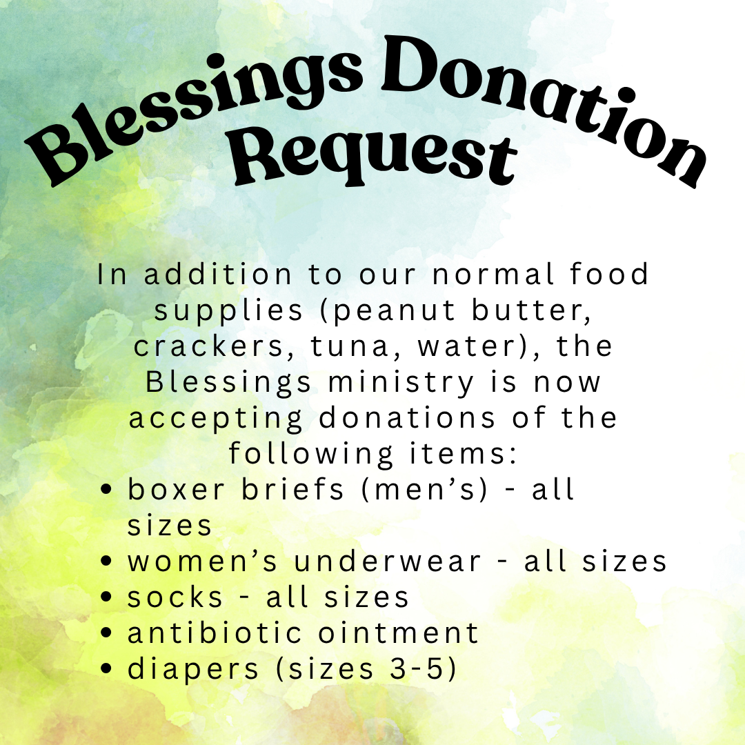 Blessings Donation Request :: Calvary Baptist Church